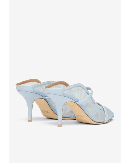 Malone Souliers Maureen 70 Tulle Mules in White | Lyst