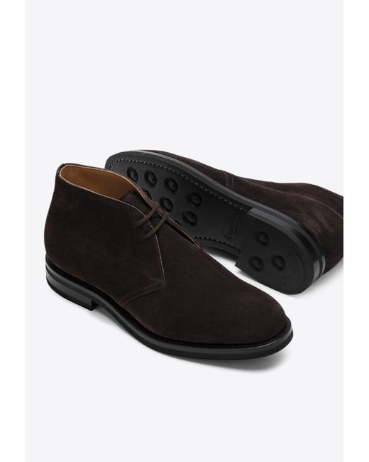 Church's Desert Suede Leather Boots in Black for Men | Lyst