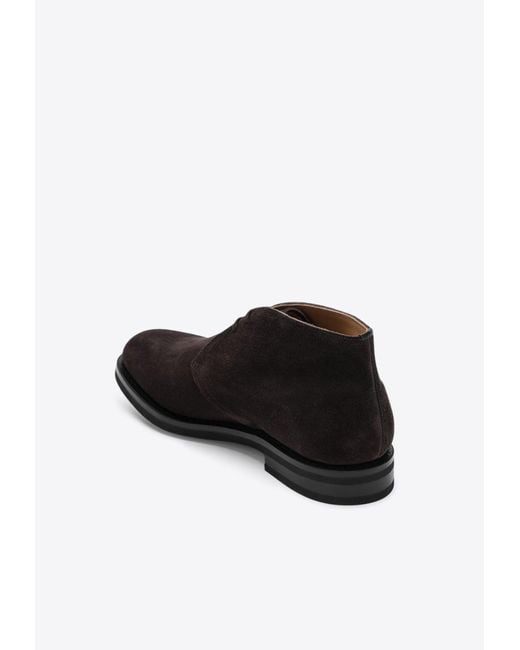 Church's Desert Suede Leather Boots in Black for Men | Lyst