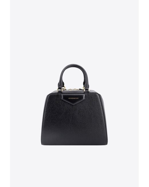 Givenchy Mini Antigona Cube Top Handle Bag in Black | Lyst