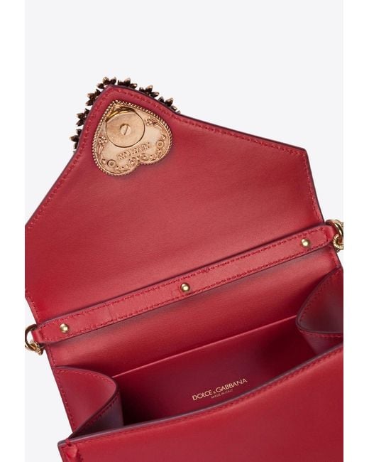 Dolce & Gabbana Medium Devotion Bag in Red | Lyst