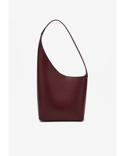Aesther Ekme Demi Lune Leather Shoulder Bag in Red | Lyst