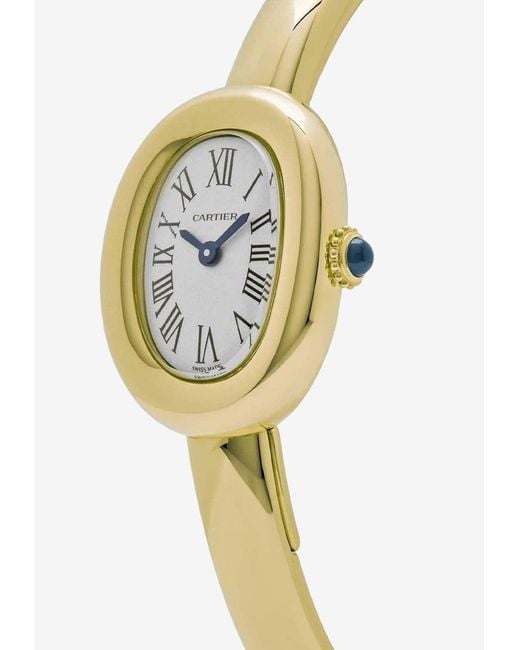 Cartier Mini Baignoire Watch in White | Lyst