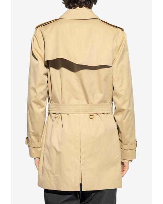 Burberry Short Kensington Heritage Trench Coat in Natural for Men | Lyst