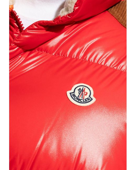 Moncler Ardeche Quilted Padded Vest in Red for Men | Lyst