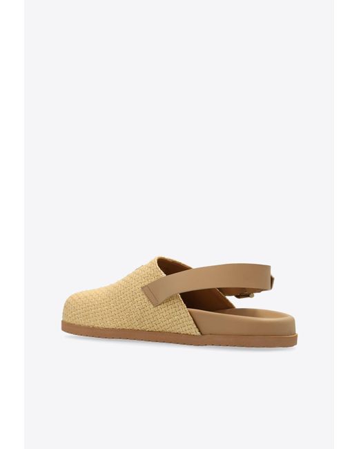 Dolce & Gabbana Logo Tag Woven-Raffia Clogs in White for Men | Lyst