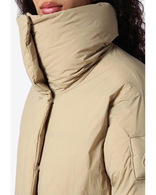 Moose Knuckles Katla Quilted Down Jacket in Natural | Lyst