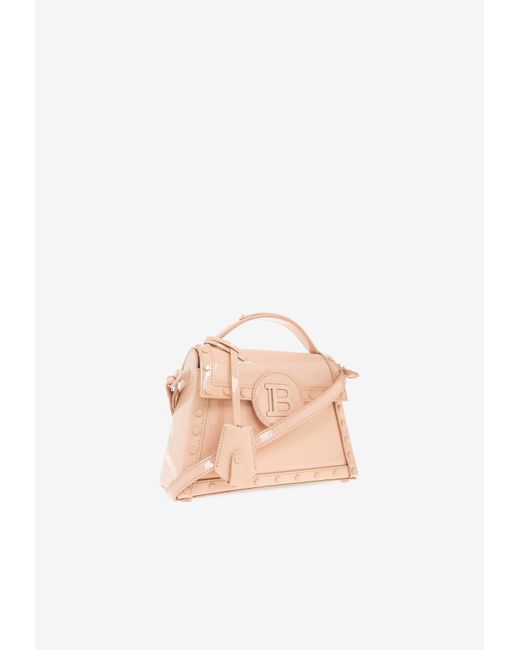 Balmain B-Buzz Dynasty Leather Crossbody Bag in Natural | Lyst