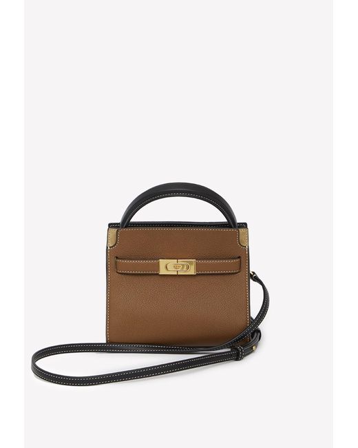 Tory Burch Mini Lee Radziwill Shoulder Bag in White | Lyst