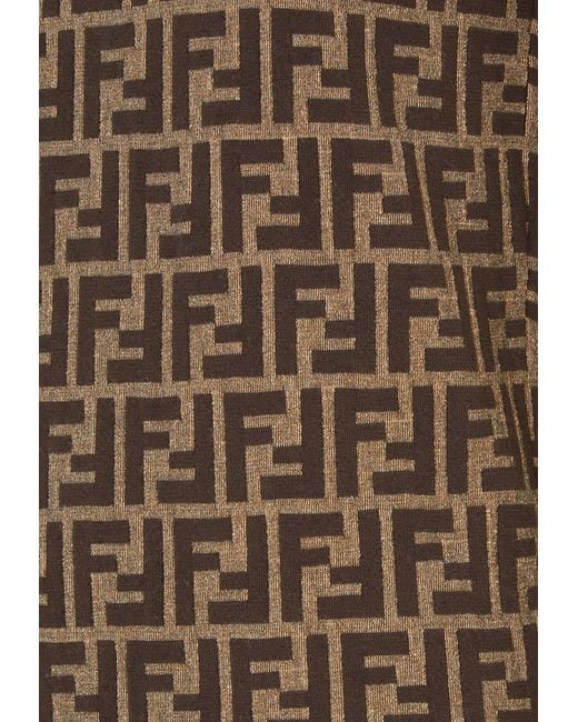 Fendi Ff Monogram Mini Dress in Brown | Lyst