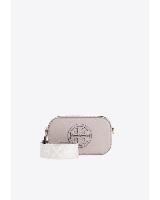 Tory Burch Mini Miller Crossbody Bag in Natural | Lyst