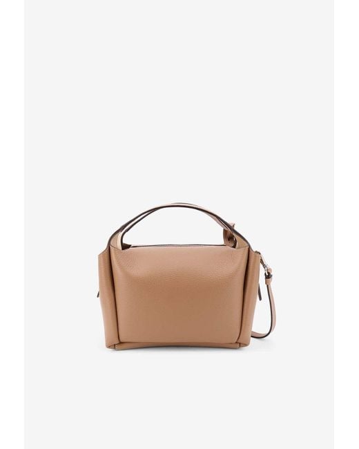 Tod's Mini Bowling Shoulder Bag in Natural | Lyst