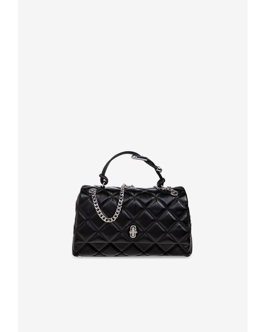 Marc Jacobs Medium Quilted Dual Convertible Shoulder Bag in Black | Lyst