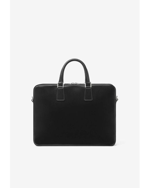 Versace Cargo Calf Leather Briefcase in Black for Men | Lyst