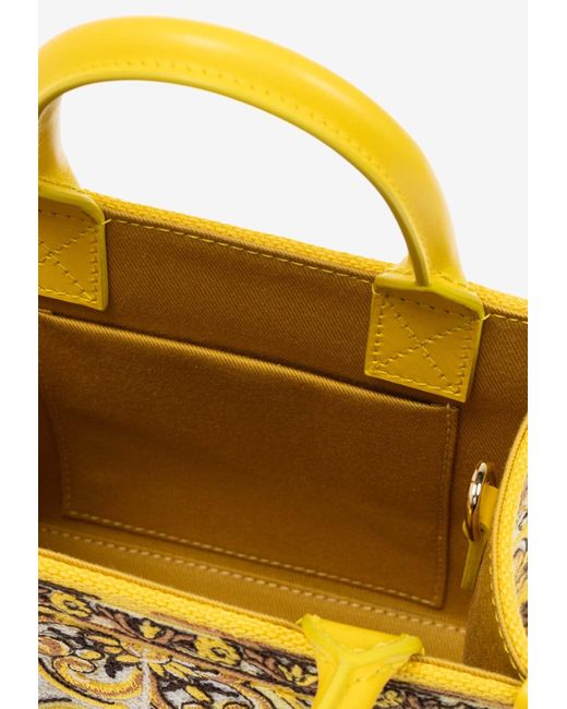 Dolce & Gabbana Mini Dg Daily Majolica Print Tote Bag in Metallic | Lyst