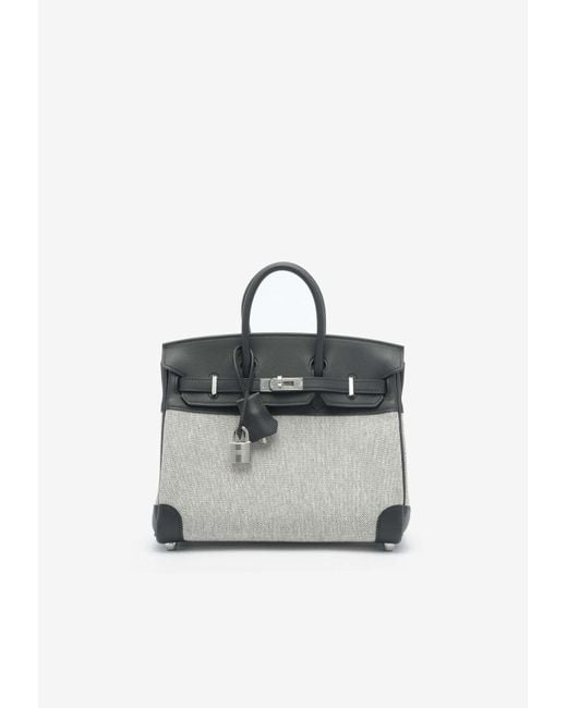 Hermès Quadrille Birkin Canvas Tote in Black | Lyst