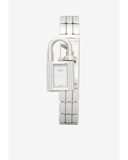 Hermès Mini Kelly Watch 16Mm in White | Lyst