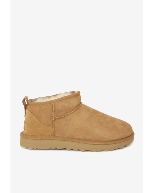 UGG Classic Ultra Mini Snow Boots in Brown | Lyst
