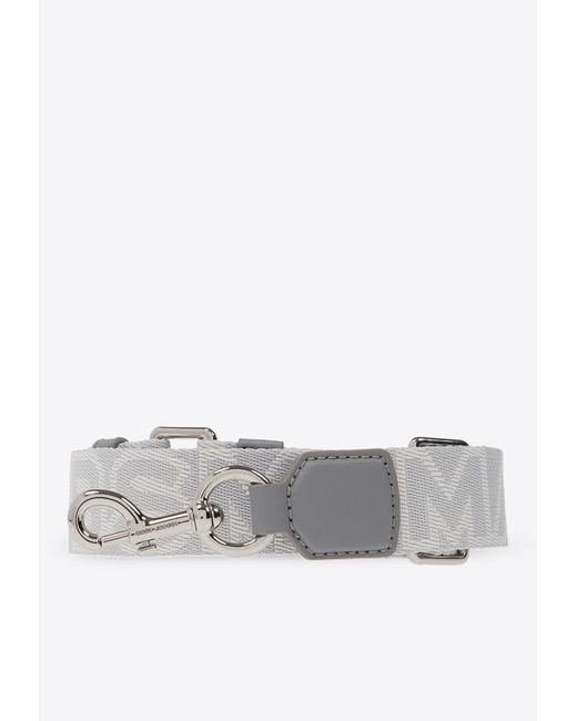 Marc Jacobs Thin Outline Webbing Shoulder Strap in White | Lyst