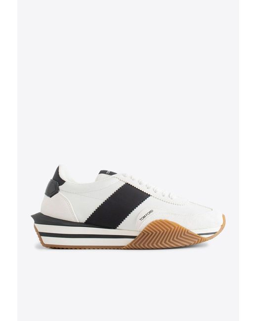 Tom Ford James Low-Top Sneakers in White for Men | Lyst
