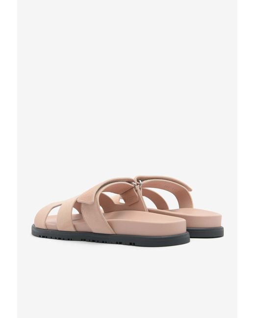 Hermès Chypre Sandals in White | Lyst