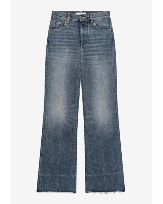 Chloé Washed-Effect Flared Jeans in Blue | Lyst