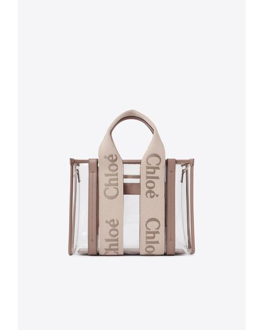 Chloé Small Woody Jelly Tote Bag in Natural | Lyst