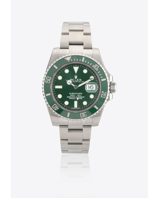 Rolex Oyster Perpetual Submariner Date in Green for Men | Lyst