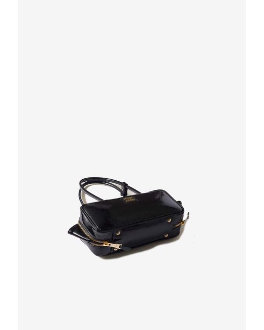 Miu Miu Beau Naplak Patent Leather Shoulder Bag In Black Lyst