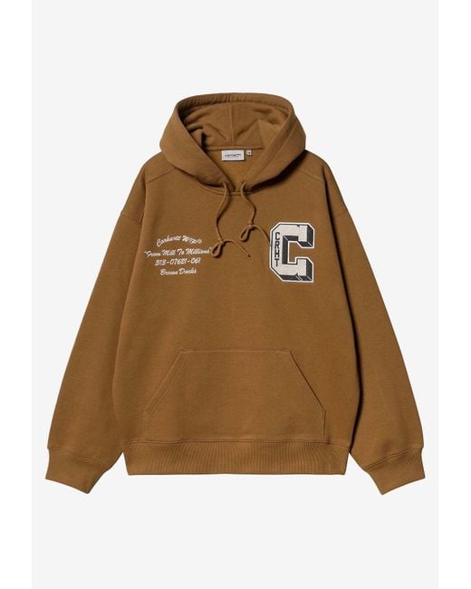 Carhartt Logo Ducks Hooded Sweatshirt in Brown for Men | Lyst