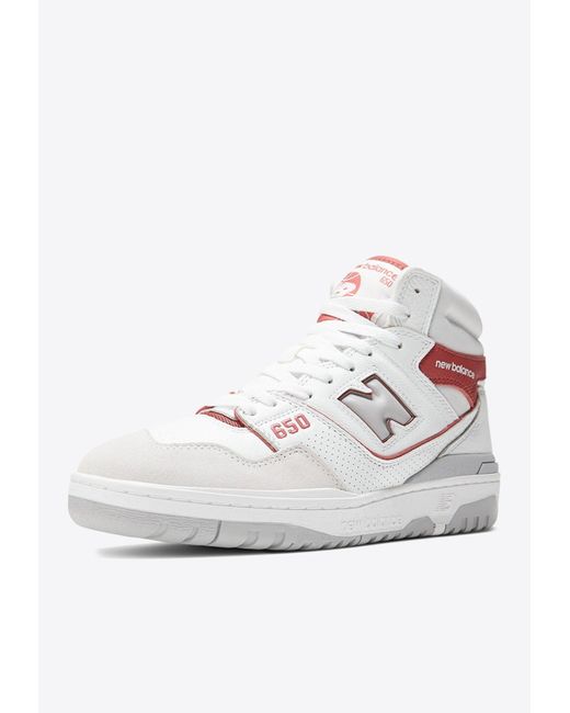 New Balance 650 High-top Sneakers In White With Astro Dust And Angora ...