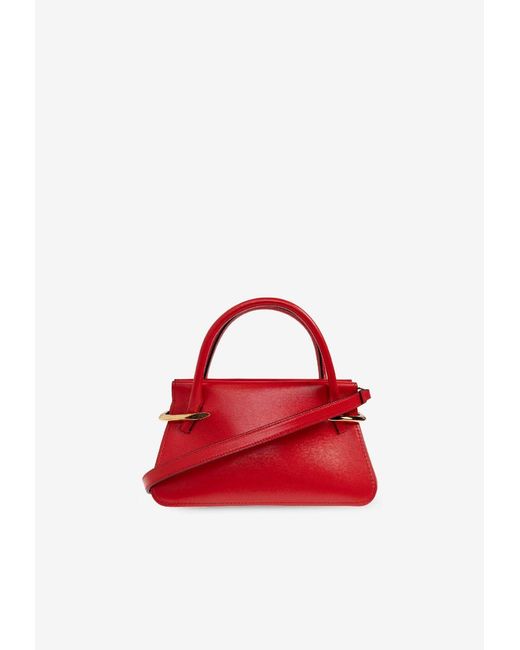 Givenchy Mini Pinch Leather Top Handle Bag in Red | Lyst