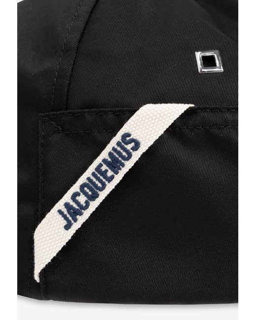 Jacquemus The Ovalie Logo-Embroidered Cap in Black | Lyst