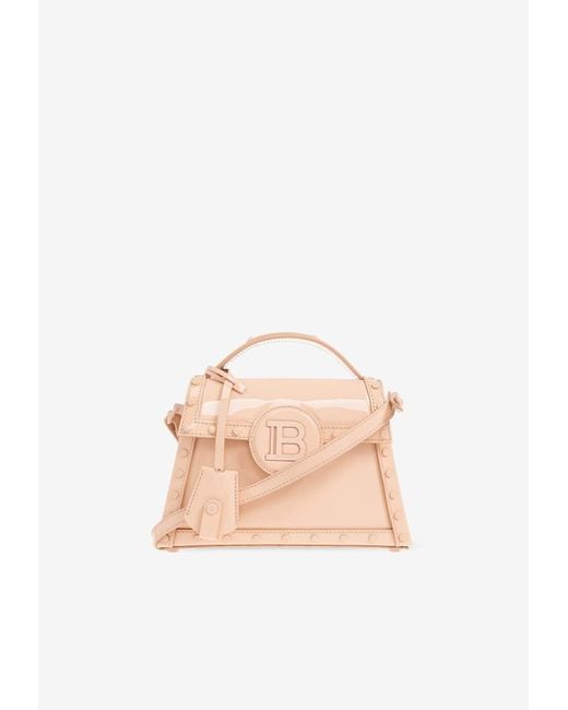 Balmain B-Buzz Dynasty Leather Crossbody Bag in Natural | Lyst
