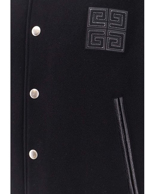 Givenchy 4G Patch Varsity Bomber Jacket in Blue for Men | Lyst