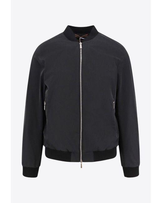 Moorer Sorano Bomber Jacket in Black for Men | Lyst