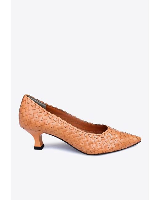 LA ROSE Carol 50 Woven Pumps in Pink | Lyst