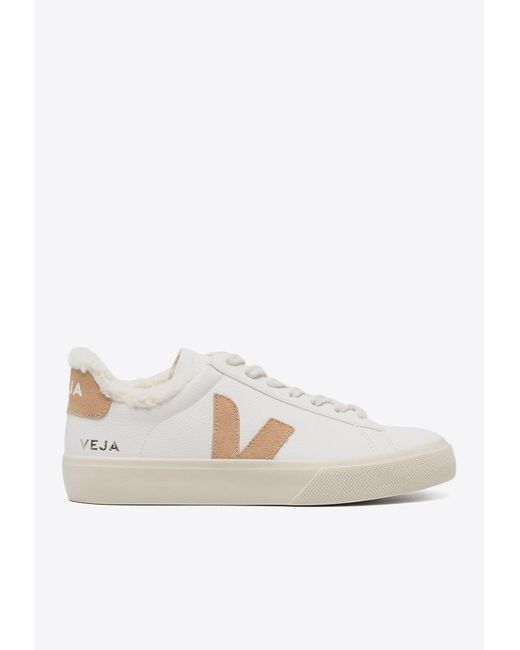 Veja Campo Winter Leather Sneakers in White | Lyst
