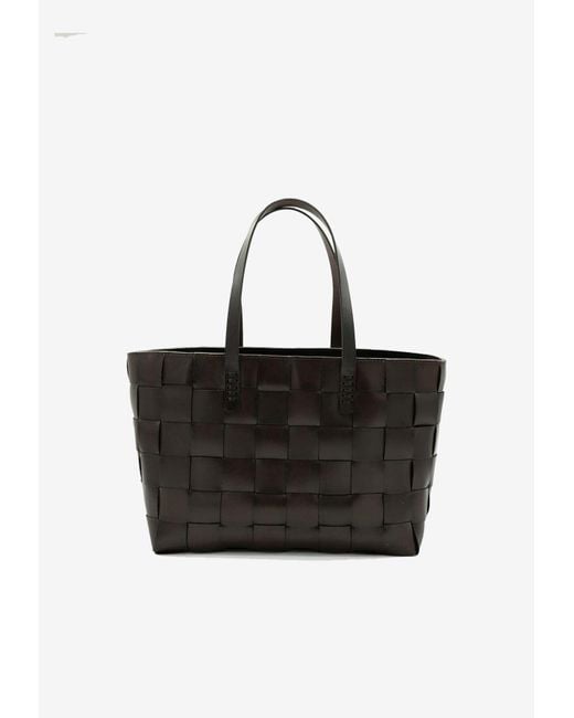 Dragon Diffusion Japan Cross-Woven Leather Tote Bag in Black | Lyst