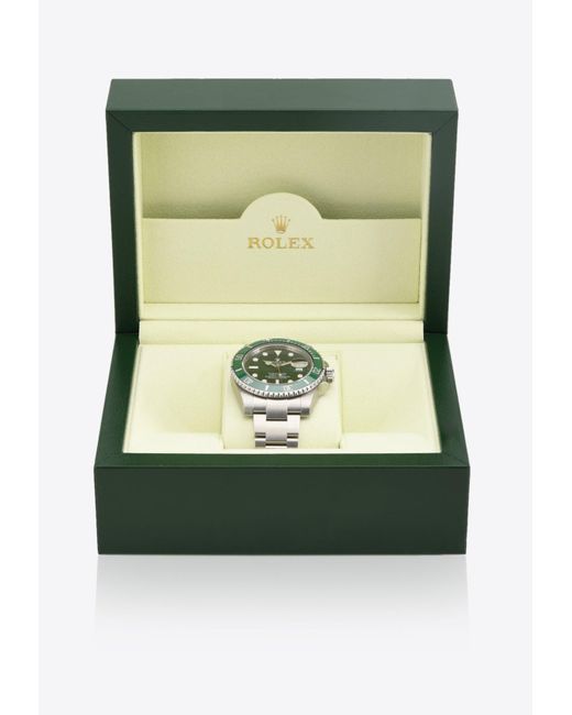 Rolex Oyster Perpetual Submariner Date in Green for Men | Lyst