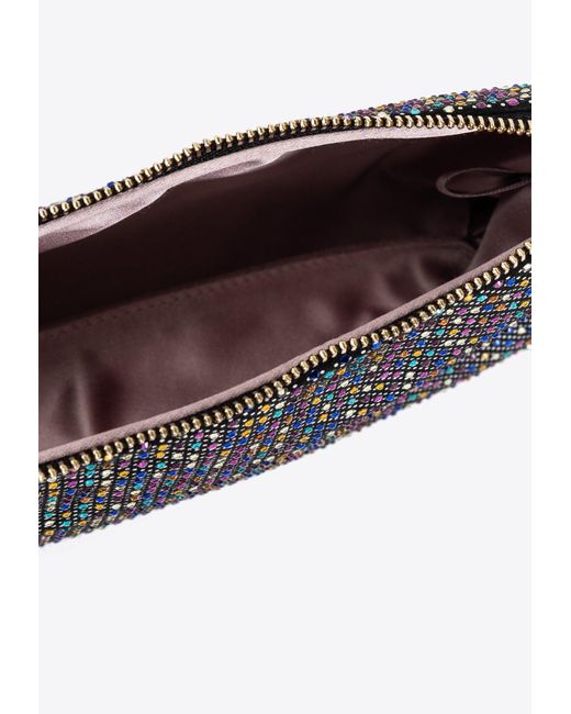Jimmy Choo Mini Callie Shiny Shoulder Bag in White | Lyst