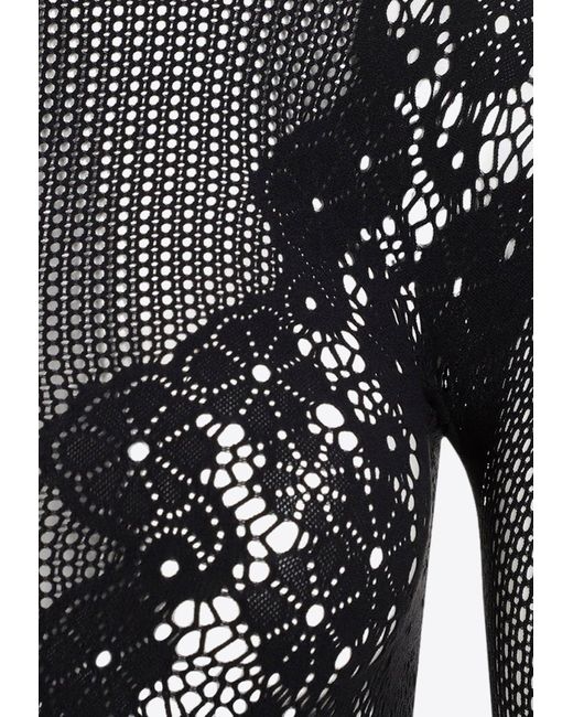 Wolford Flower Lace Bodysuit In Black Lyst