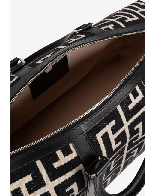 Balmain Maxi Monogram Jacquard Duffel Bag in Black for Men | Lyst