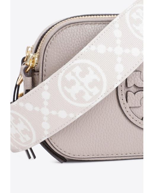 Tory Burch Mini Miller Crossbody Bag in Natural | Lyst