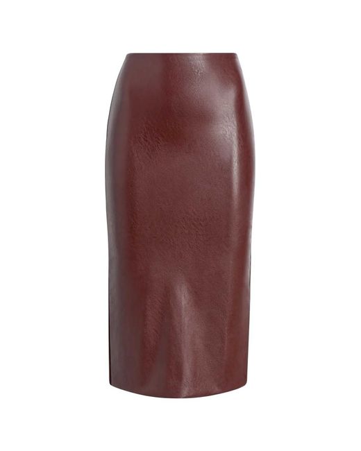 Commando Faux Leather Midi Skirt in Purple | Lyst UK