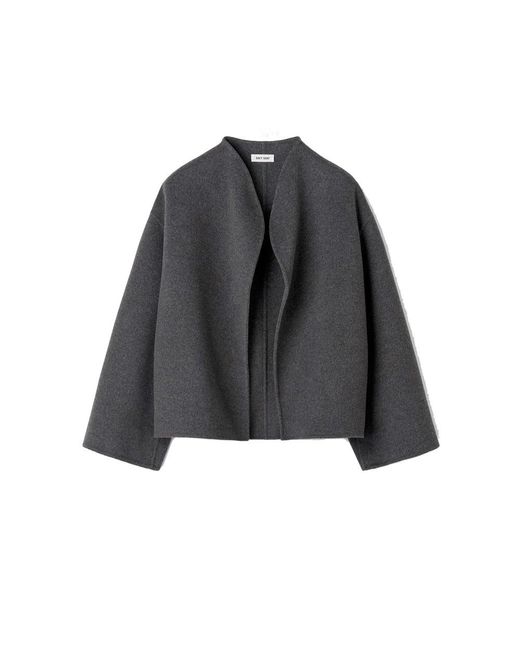 Soft Goat Short Wool/Cashmere Blend Jacket in Black | Lyst UK