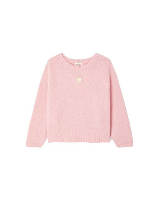 American Vintage East Boat Neck Jumper in Pink | Lyst UK