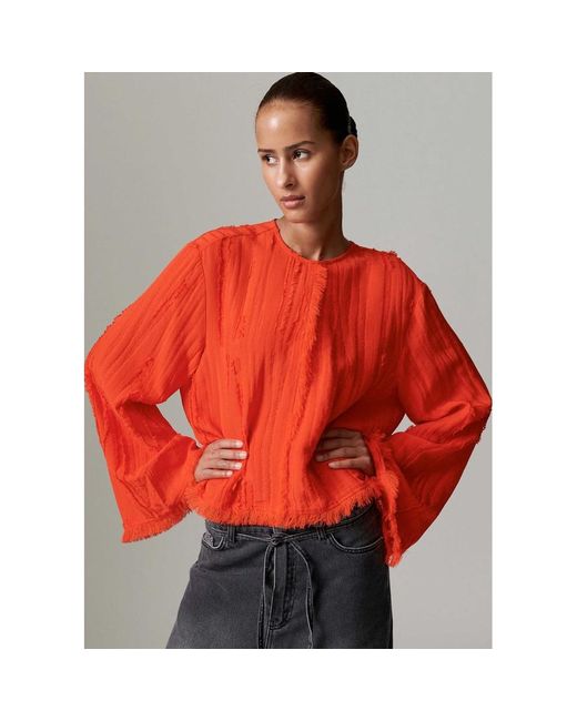 Day Birger et Mikkelsen Ralph Fringed Top in Red | Lyst UK
