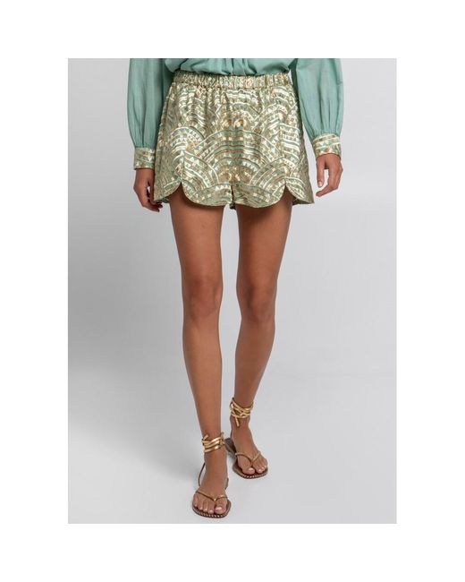 Greek Archaic Kori Triangle Shorts in Green | Lyst UK