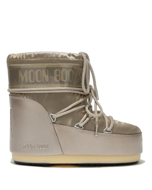 Moon Boot Icon Low Glance Snow Boots in Natural | Lyst UK